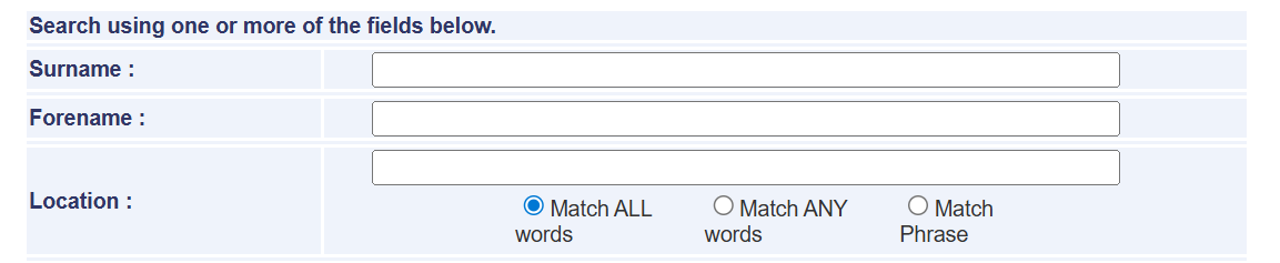 Name Search | The Public Record Office of Northern Ireland